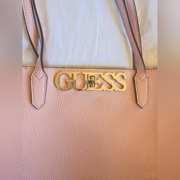 Guess | Bags | Guess Leather Tote With Insert Pink Nwot | Poshmark